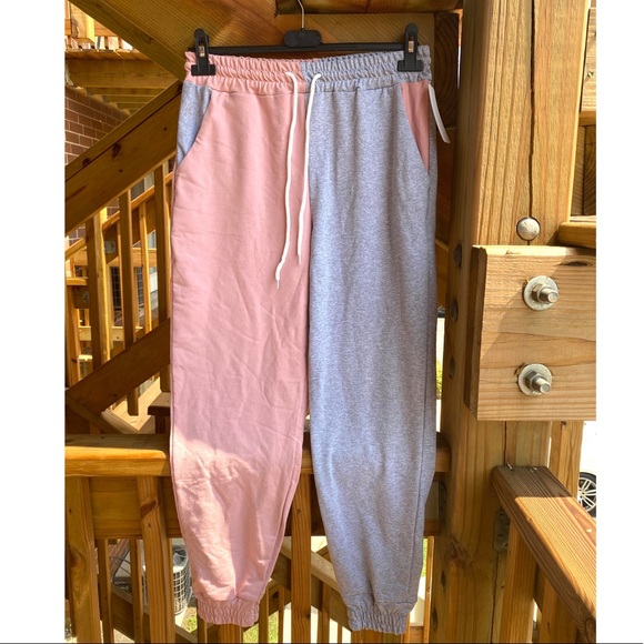 Pants & Jumpsuits | Two Tone Color Block Joggers Jogger Pants | Poshmark
